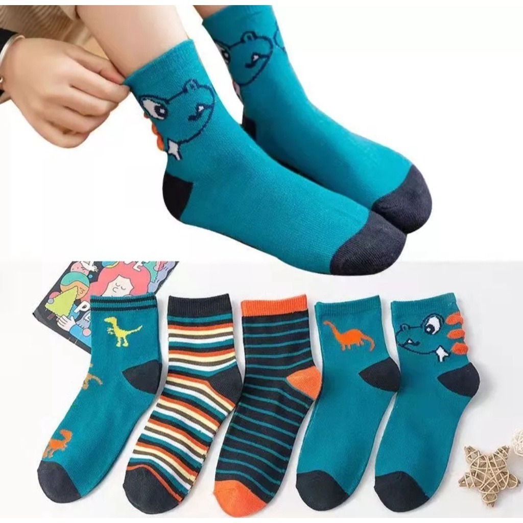 Jual ( 3 PASANG ) kaos kaki anak TK/SD motif lucu | Shopee Indonesia
