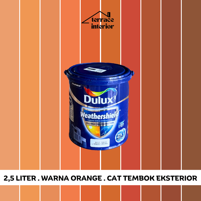 Jual Cat Tembok Dulux Weathershield Exterior 2 5l Orange Semi Gloss
