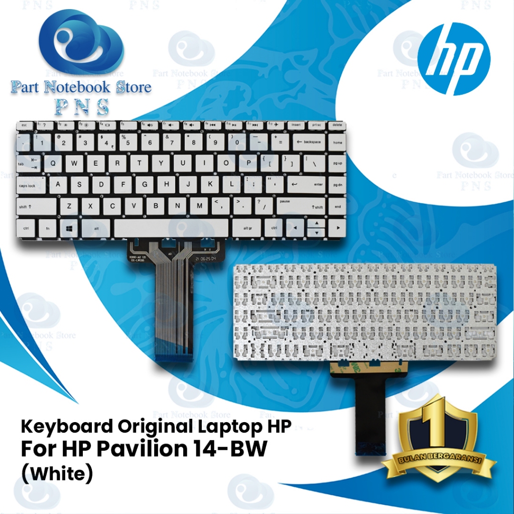 Jual Keyboard Laptop HP Pavilion 14-BW White Putih ( No Backlight ...