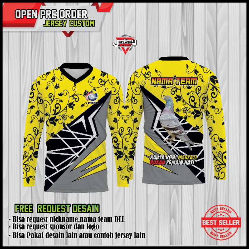 Jual JERSEY MERPATI CUSTOM BISA REQUEST NAMA WARNA DAN GAMBAR | Shopee ...