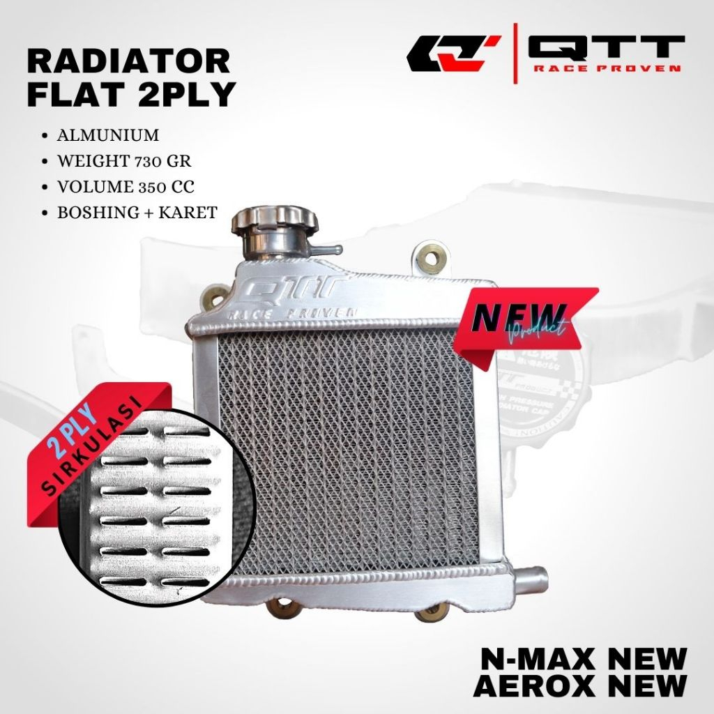 Jual Radiator QTT Aerox New Nmax New 2020 2 PLY Flat Alumunium | Shopee ...