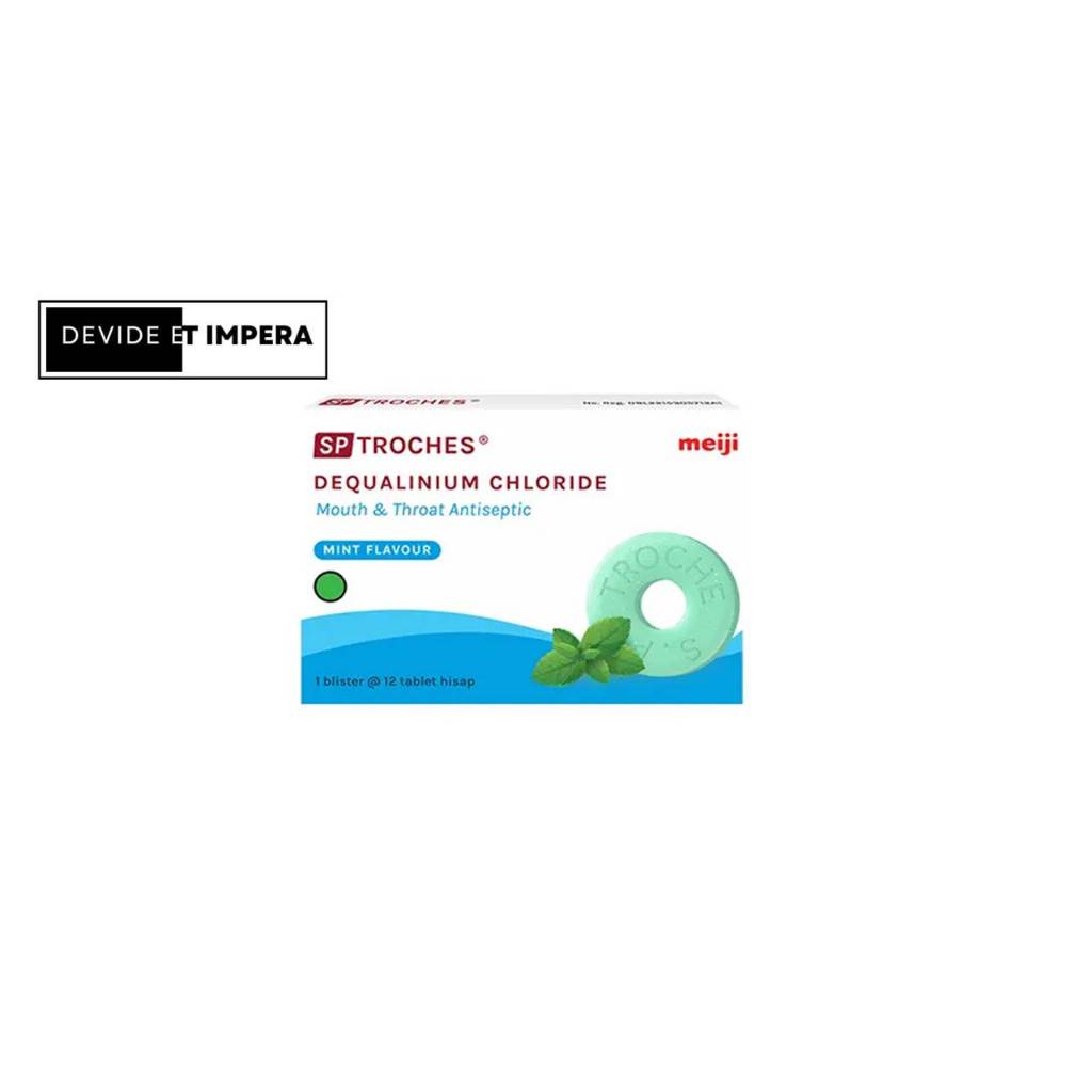 Jual Meiji SP troches rasa mint 1 strip isi 6 kaplet / tablet hisap ...
