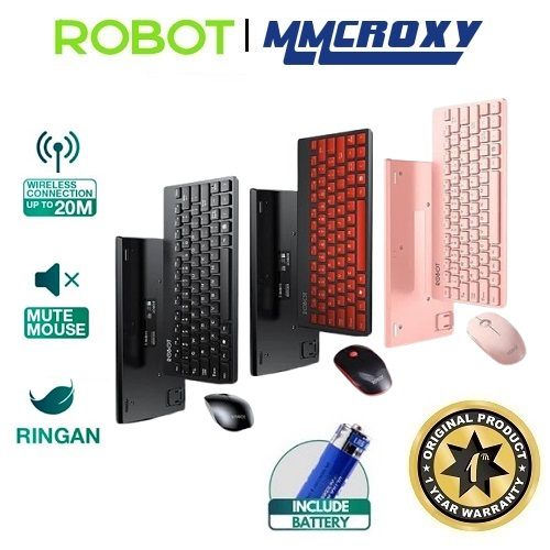 Jual Robot KM3000 Keyboard & Mouse Portable Mini Wireless Keyboard ...