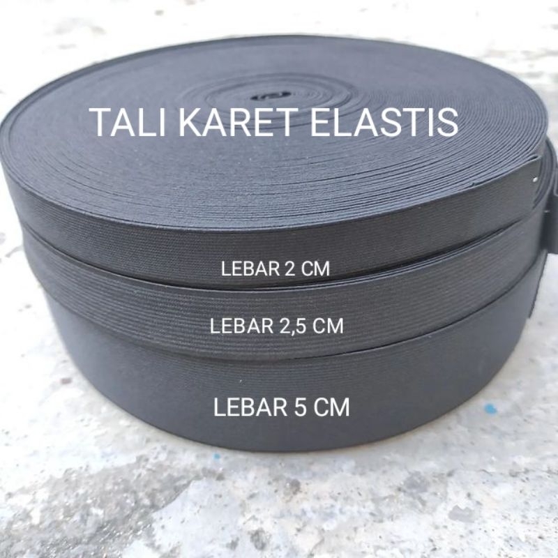 Jual TALI KARET ELASTIS TALI WEBBING ELASTIS HARGA PER METER UKURAN ...