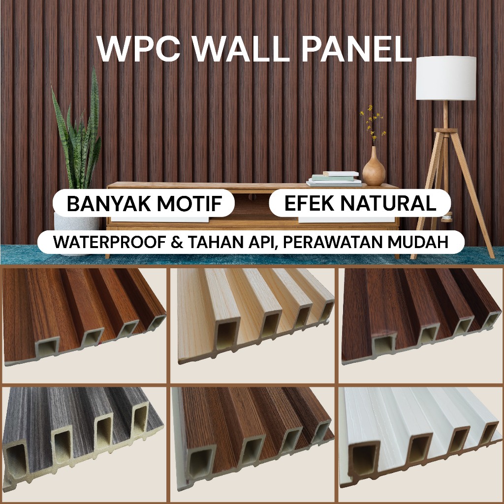 Jual WPC WALLPANEL DINDING | WOOD WALL PANEL PVC HIASAN KAYU DINDING 3D | Shopee Indonesia