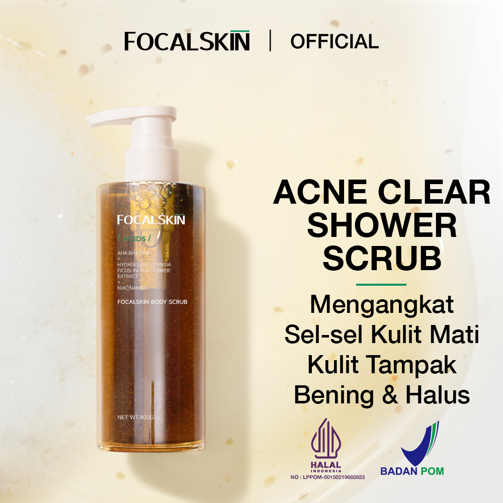 Jual Focalskin Acne Exfoliating Brightening Body Scrub 400g | Whitening ...