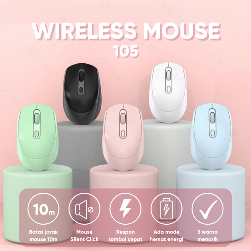 Jual M3 Mouse Wireless Rechargeable Silent Click Slim 2.4G Wireless ...