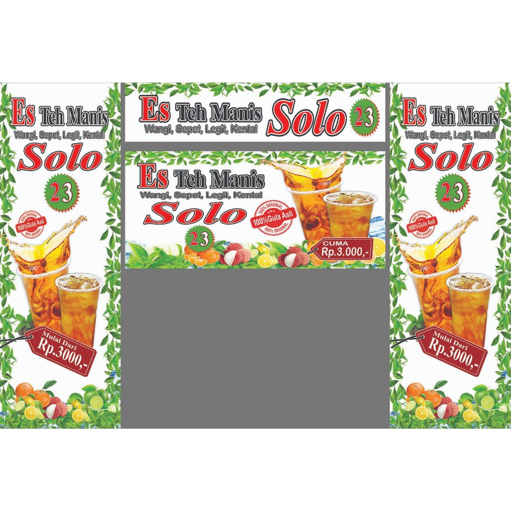 Jual Stiker Gerobak Es Teh Manis Khas Solo | Shopee Indonesia