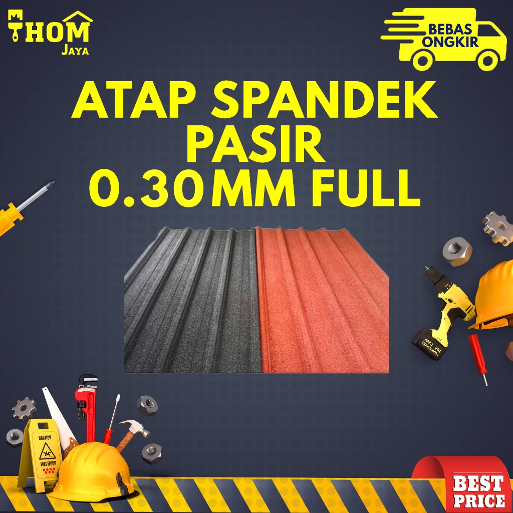 Jual ATAP SPANDEK PASIR / SPANDEK PASIR ( MERAH/HITAM ) - 0.30 FULL ...
