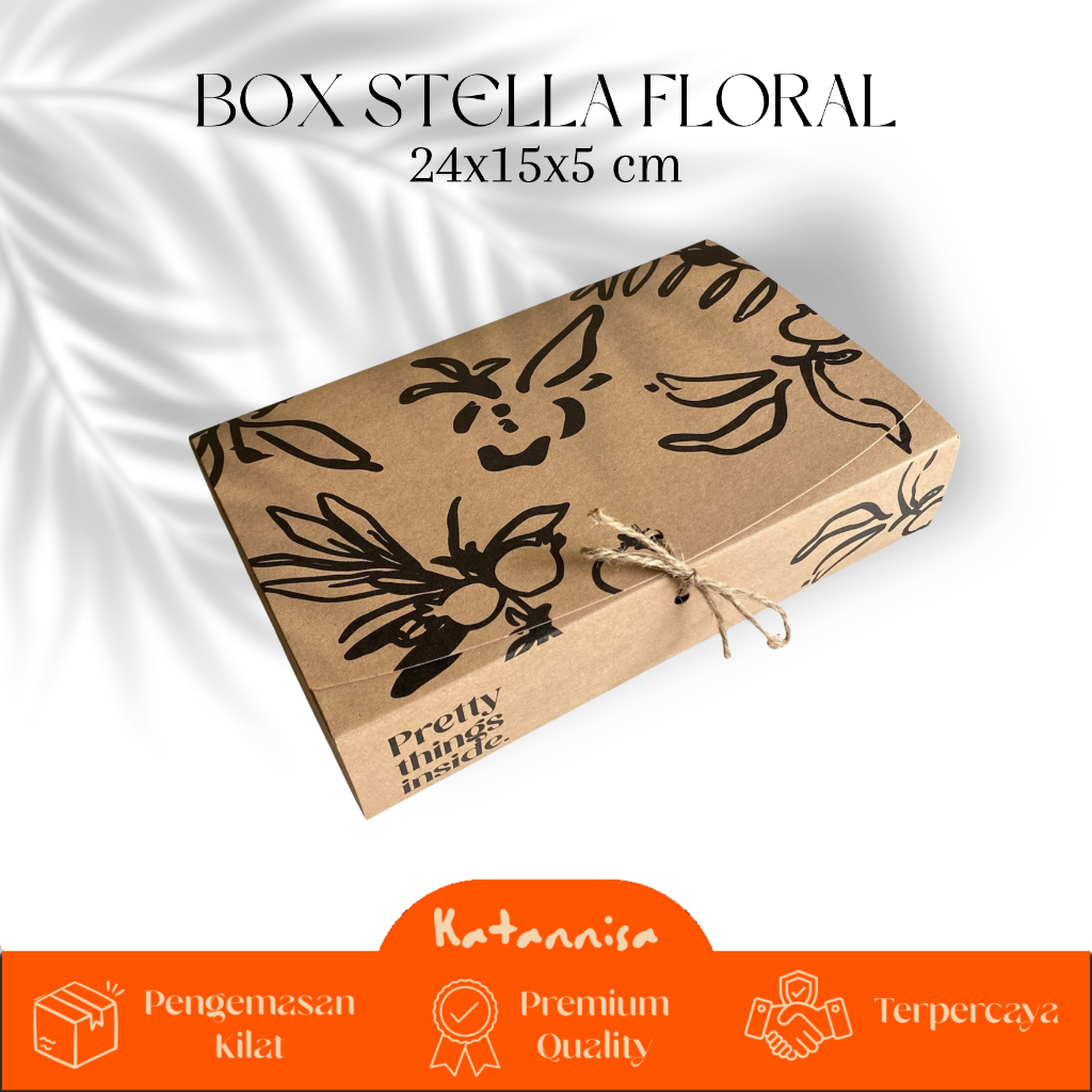 Jual KATANNISA Stella Floral 24x15x5 Cm Box Packaging Dus Kemasan ...