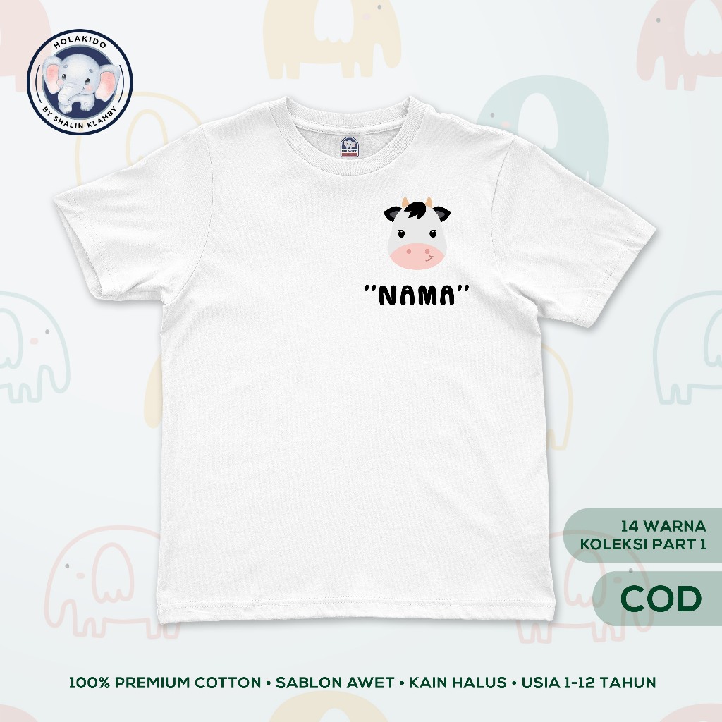 Jual Kaos Anak Sapi Cow Gratis Sablon Nama Murah - SAPI LENGAN PENDEK ...
