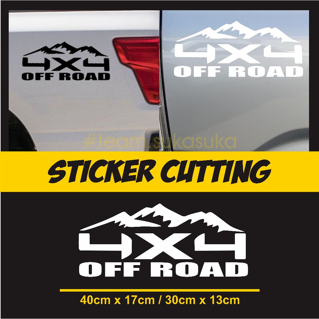 Jual (v.3) Stiker 4x4 Off Road - Sticker Cutting Body Jeep Land Rover ...