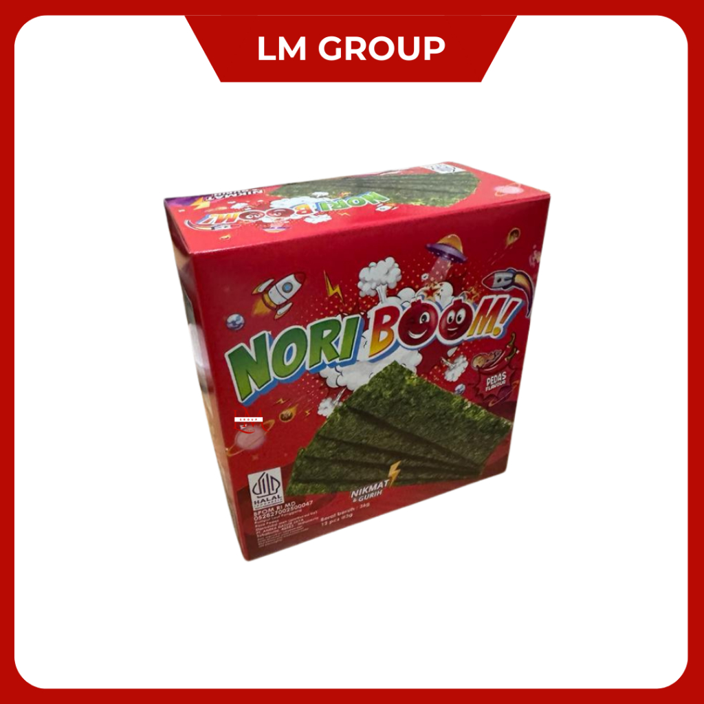 Jual Nori Boom Rasa Original/Keju/Pedas/BBQ/Ayam Goreng 1 Pack Isi 12 ...