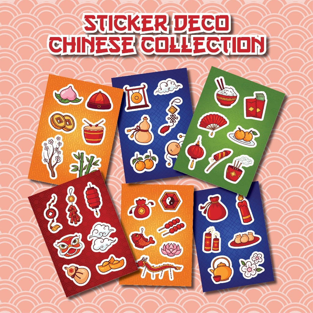 Jual Stiker Chinese New Year Collection / Stiker Imlek Aesthetic ...