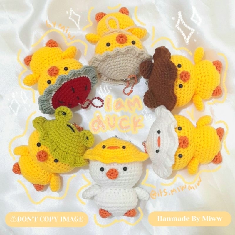 Jual By Miww - Amigurumi bebek gantungan kunci | keychain bebek bucket ...