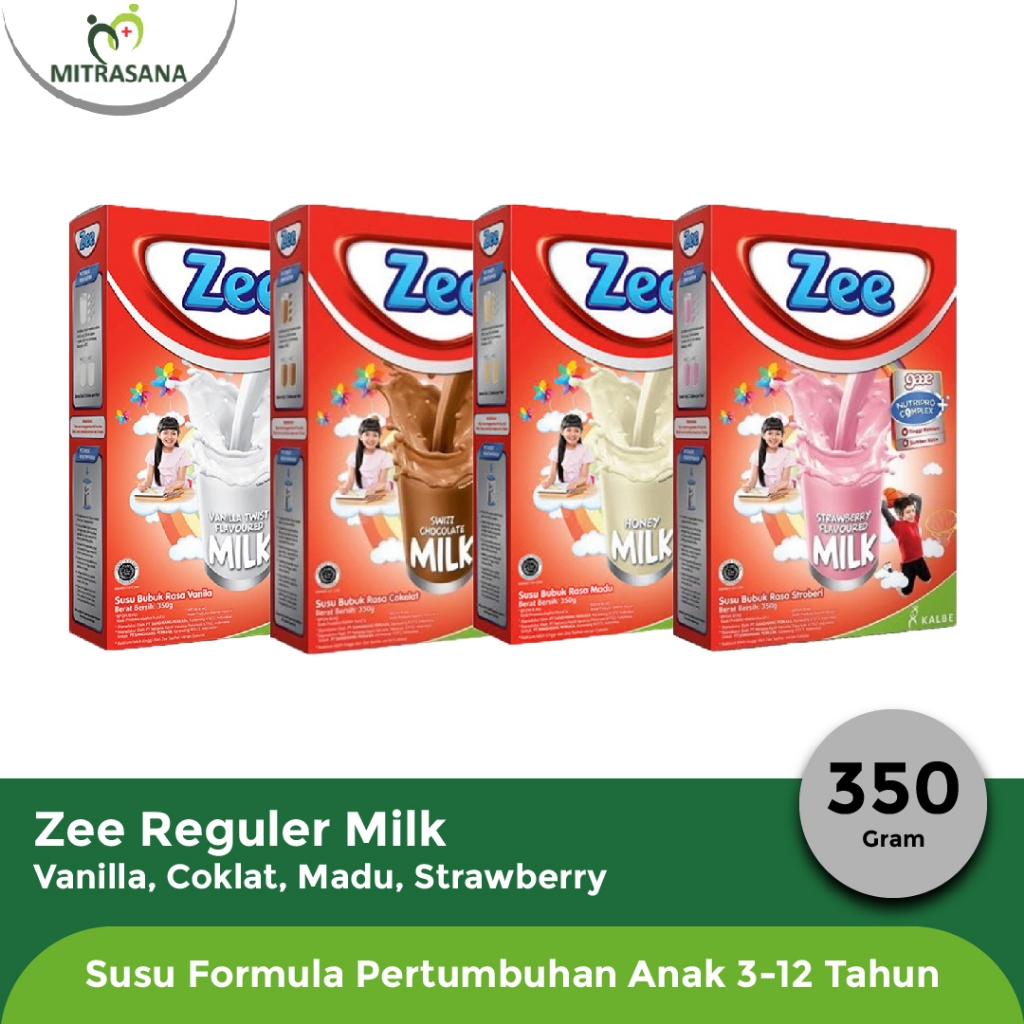 Jual Zee Reguler Milk 340gr Coklat Vanilla Madu Strawberry ~ Susu ...