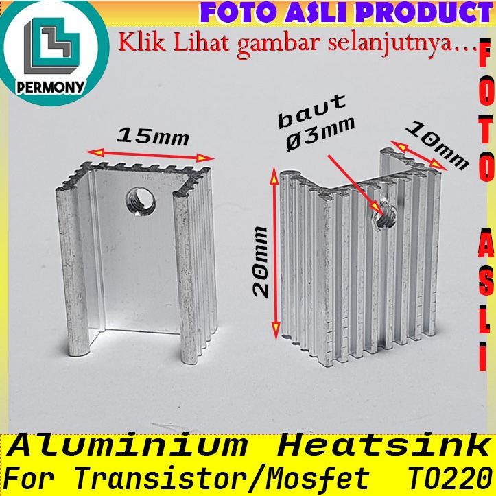 Jual Heatsink TO220 Heat sink TO 220 Transistor mosfet pendingin ...