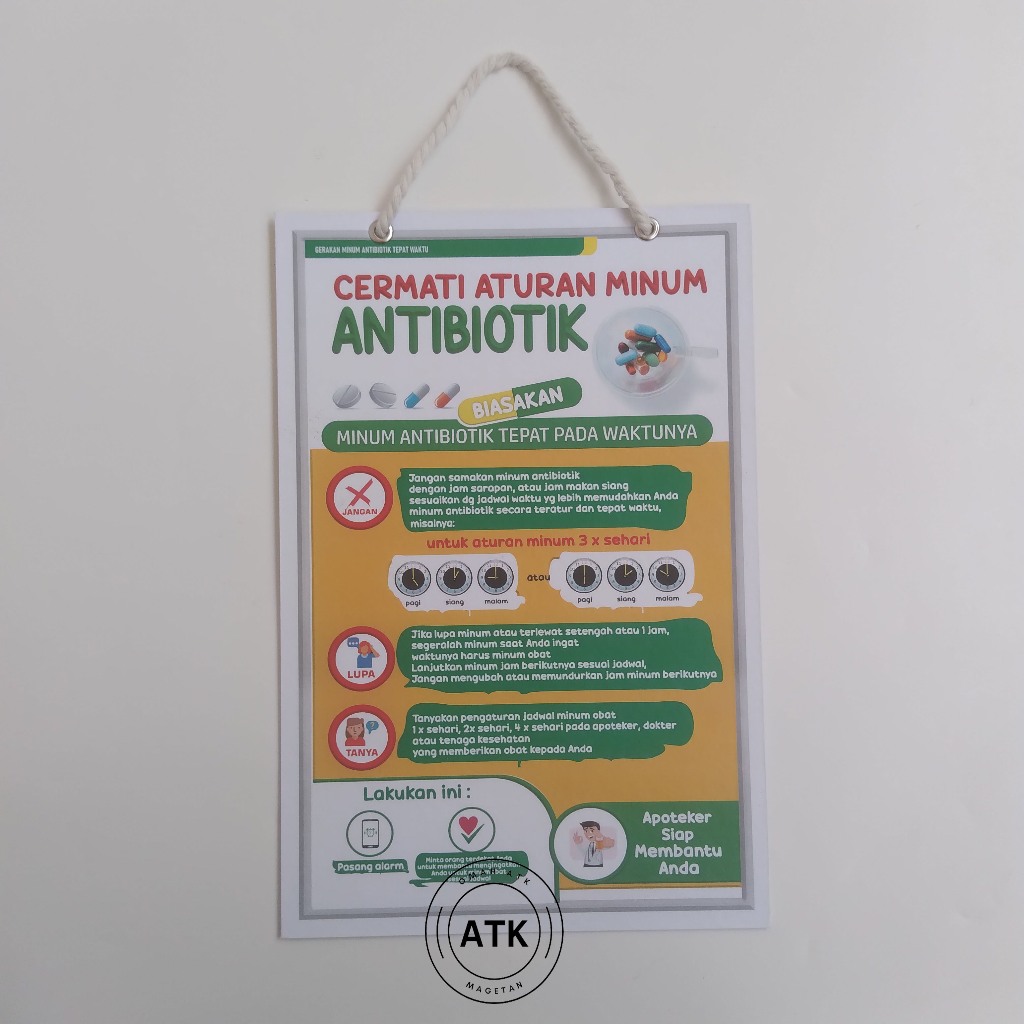 Jual Hard Poster Cermati Aturan Minum Antibiotik - Farmasi - Kesehatan ...