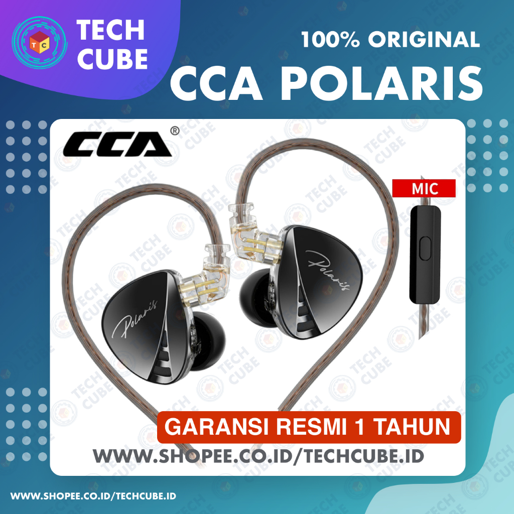 Jual CCA Polaris with MIC In Ear 4 Tuning Switch Single DD Earphone ...