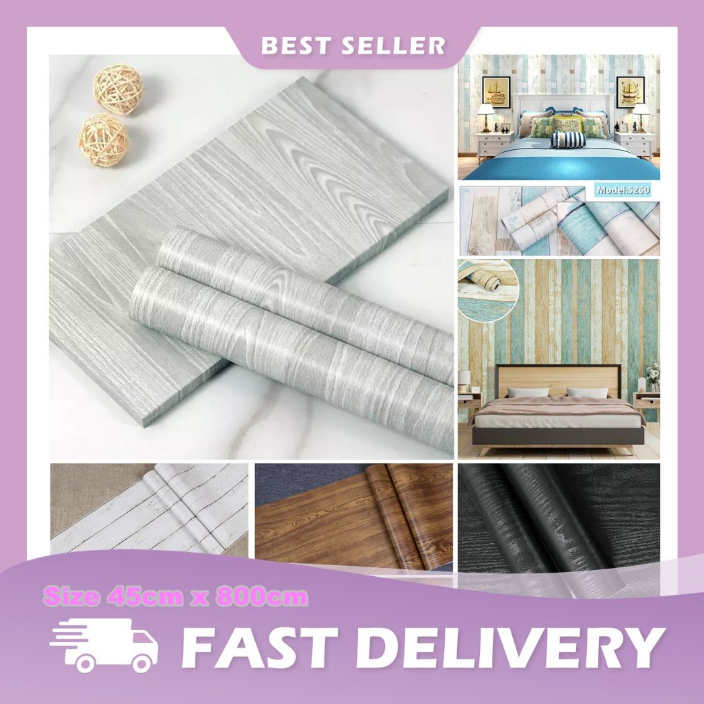 Jual Wallpaper dinding motif kayu ukuran 45cmx10m / MOTIF caffe distro | Shopee Indonesia