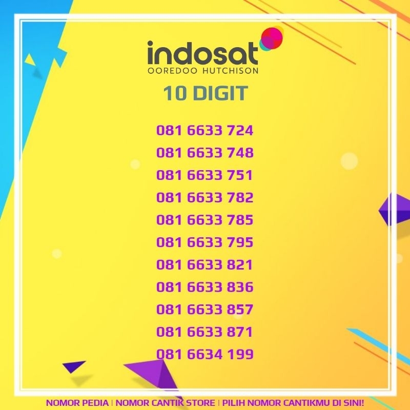 Jual NOMOR INDOSAT IM3 10 DIGIT REGULER ISI ULANG | Kartu Perdana ...