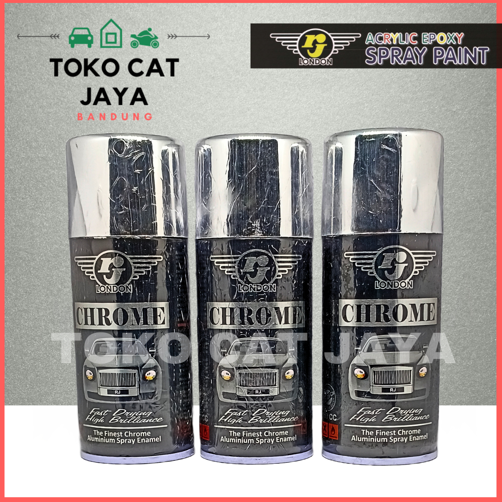 Jual PILOX RJ LONDON CHROME kecil (cat semprot/cat spray) 150 cc/150ml ...