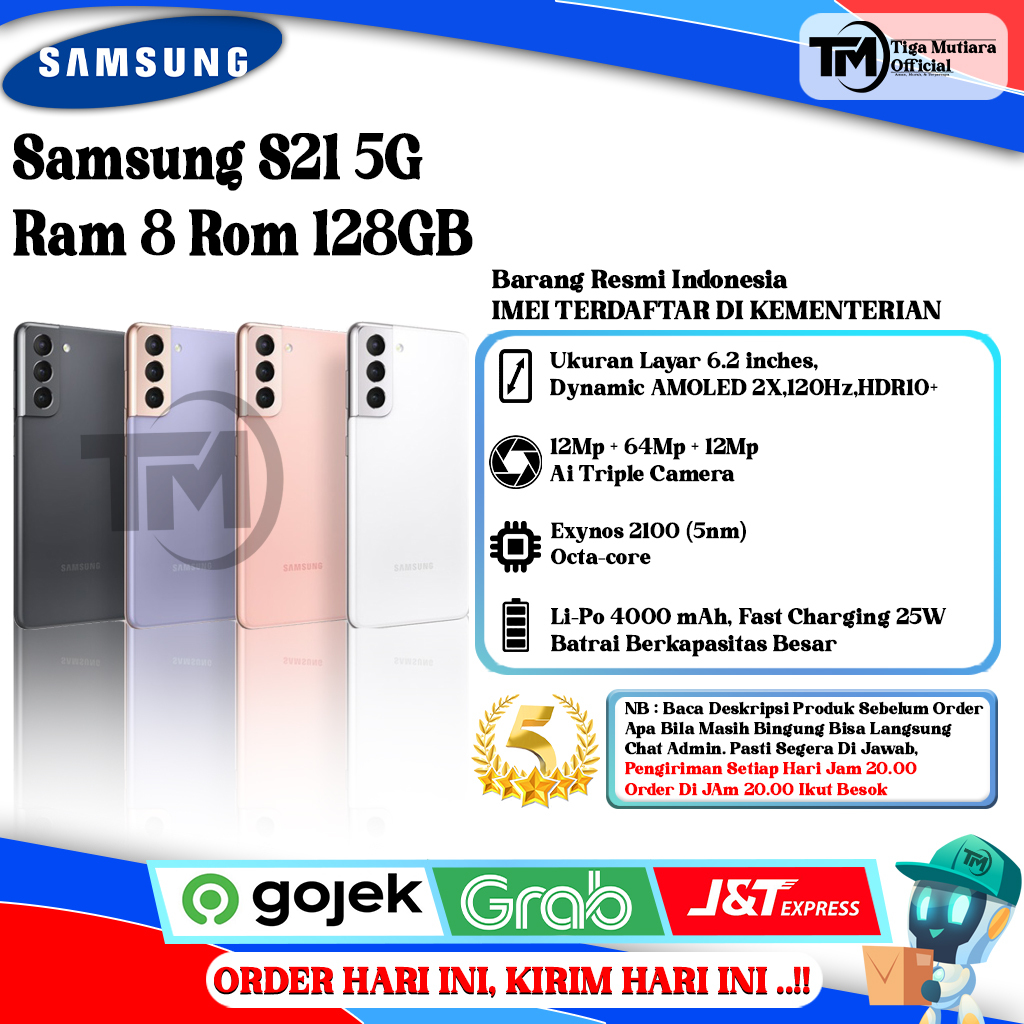 Jual Samsung S21 5G Ram 8GB Rom 128GB Segel Original & Bergaransi Resmi ...
