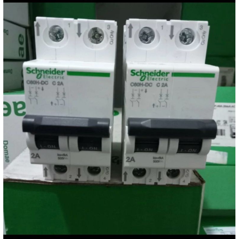 Jual MCB SCHNEIDER C60H-DC 2P 6A A9N61526 ORIGINAL ASLI | Shopee Indonesia