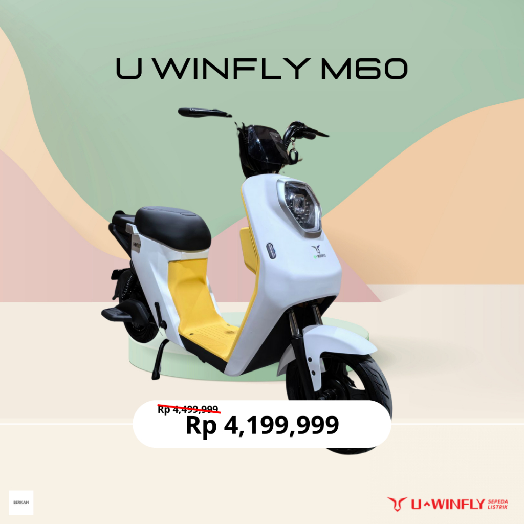 Jual SEPEDA LISTRIK/U WINFLY/M60/PUTIH | Shopee Indonesia