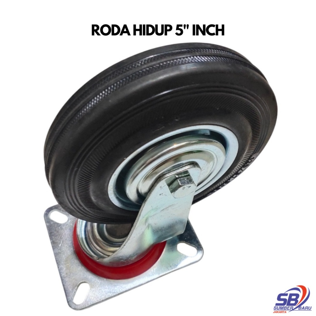 Jual RODA ETALASE 5" inch/RODA KARET/RODA TROLLEY tipe HIDUP (berputar ...