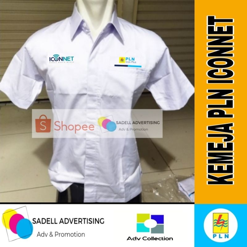 Jual Kemeja PLN ICON PLUS Seragam PLN Icon Plus ICONNET Putih Lengan ...