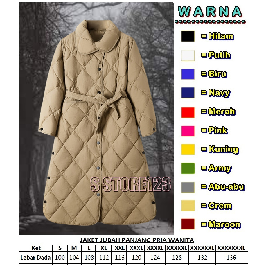 Jual JAKET JACKET JEKET MANTEL JUBAH PARKA PANJANG SEBETIS TEBAL KOTAK ...