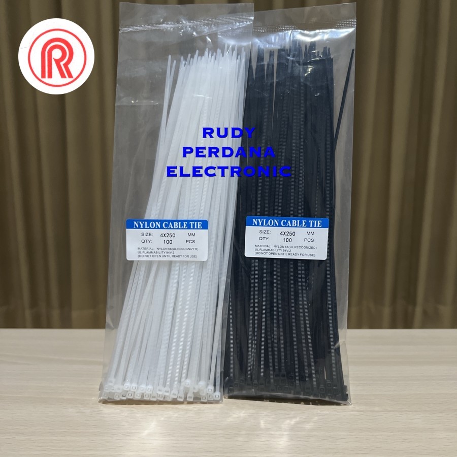 Jual NYLON CABLE TIE KABEL TIES NILON 4x250MM 4 x 250 MM 0.4 25 CM ...