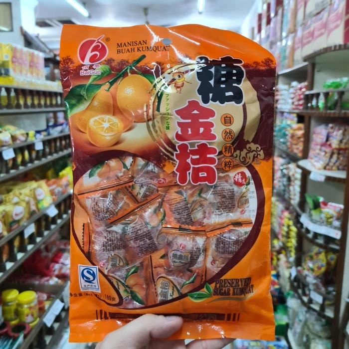 Jual BAI GUO PRESERVED SUGAR KUMQUAT MANISAN BUAH KUM QUAT 180 g ...