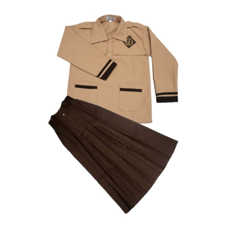 Jual Setelan Seragam Pramuka SD Siaga Perempuan Baju Lengan Panjang Rok ...