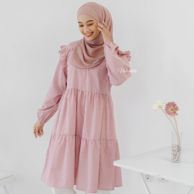 Jual Tearra Square Tunic - Tunik Kotak Rempel | Shopee Indonesia