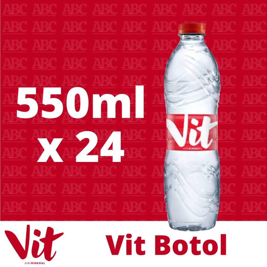 Jual Vit | 24 x 550 ml | Botol Tanggung | Air Mineral | Air Minum ...