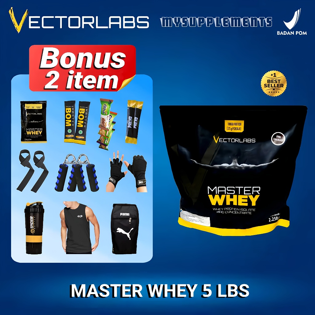 Jual Vectorlabs Master Whey Protein 5 lbs Whey Protein Isolate Blend ...
