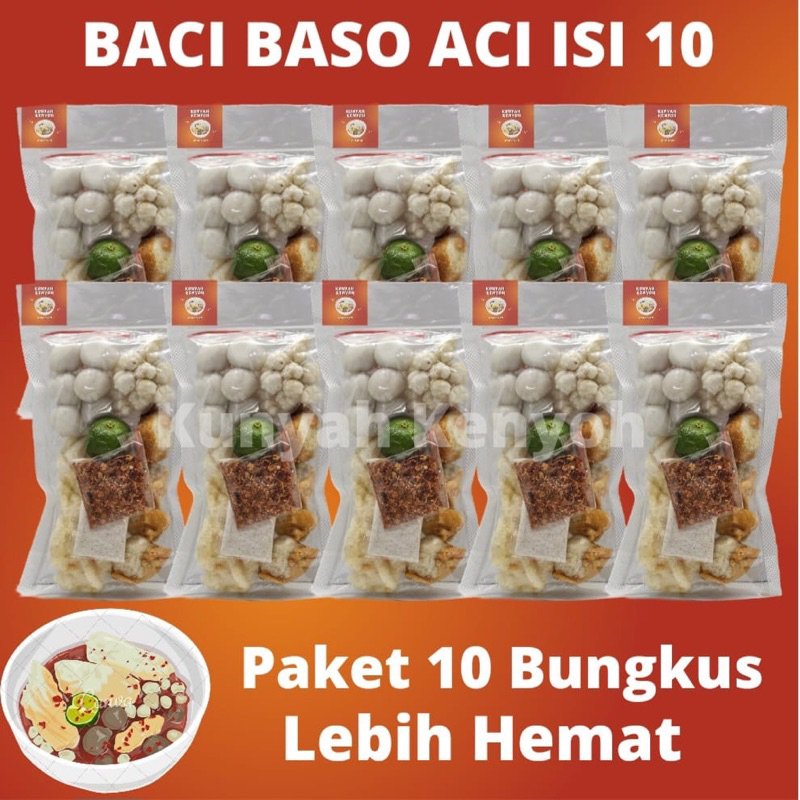 Jual Baso aci 10 bungkus paket hemat / bakso aci instan / baso aci khas ...