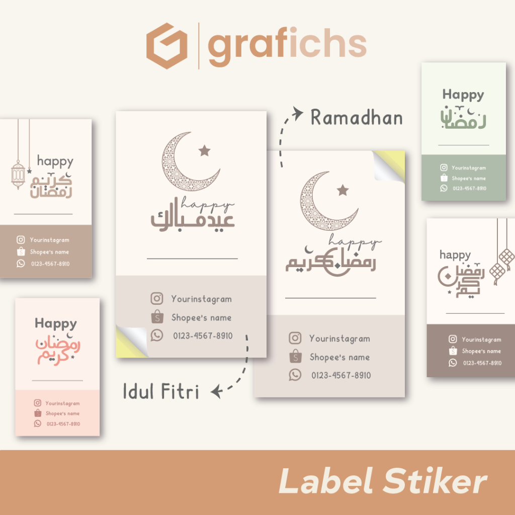 Jual Stiker Label Ramadhan Idul Fitri SR14 - SR19 by Grafichs | Shopee ...