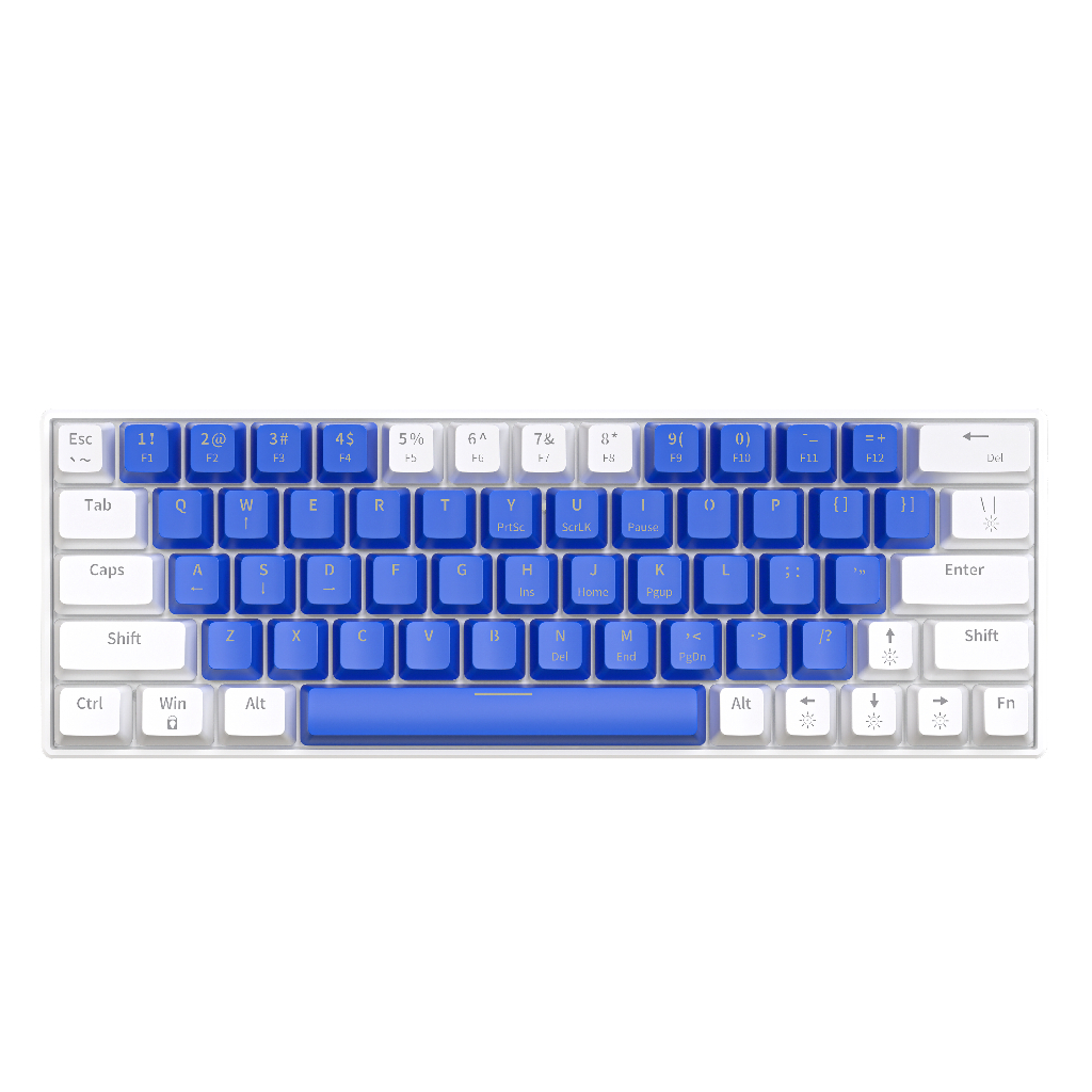 Jual ZIFRIEND T62 Mechanical Keyboard 63Keys 60% Layout Blue Red Switch RGB Backlit Hotswap ...