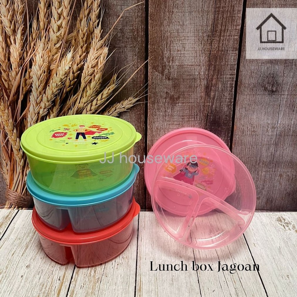 Jual Tempat Makan Bulat Plastik / Lunch Box Murah Jagoan Sunrise 2800 ...