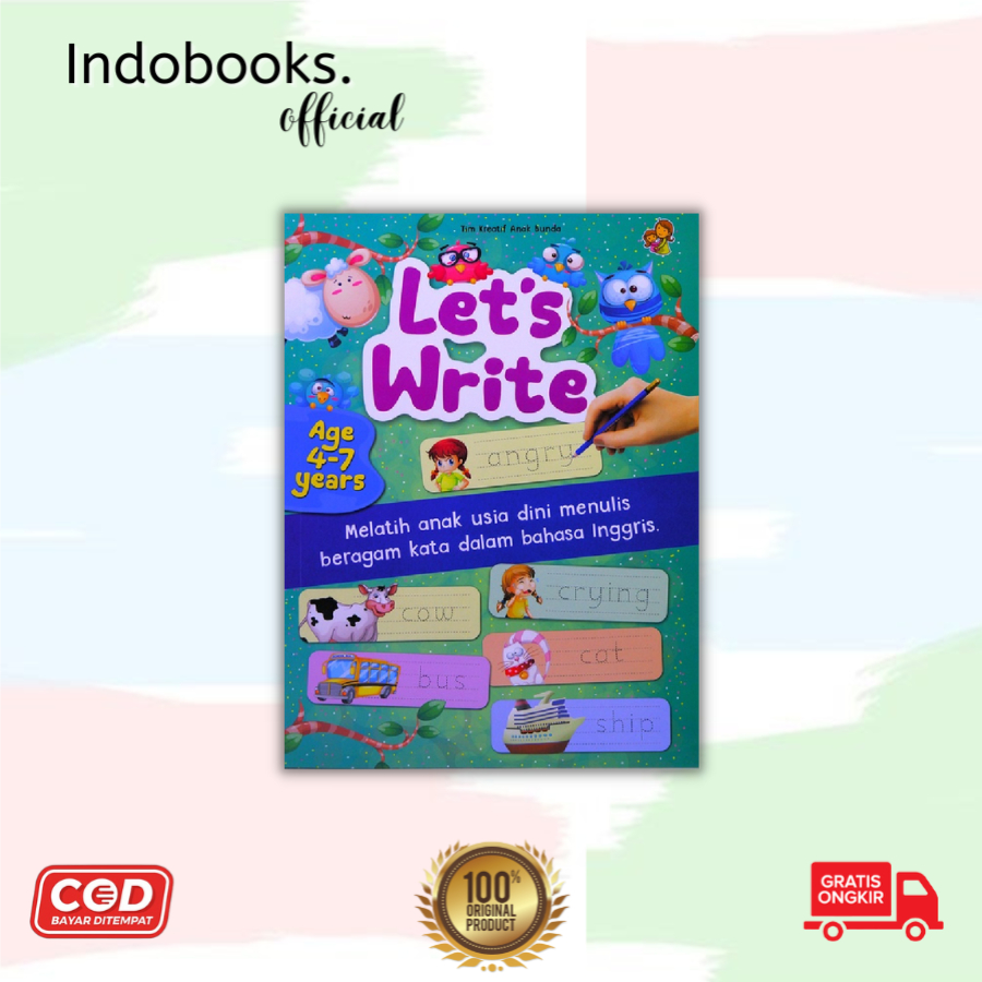Jual Buku Belajar Aktivitas Anak Latihan Menulis Tulis Kata Bahasa Inggris Let'S Write Anak Tk ...