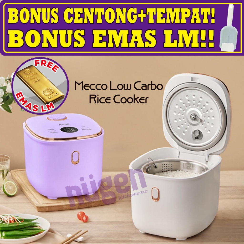 Jual [BONUS EMAS + CENTONG OTOMATIS] Mecoo Low Carbo Rice Cooker ...