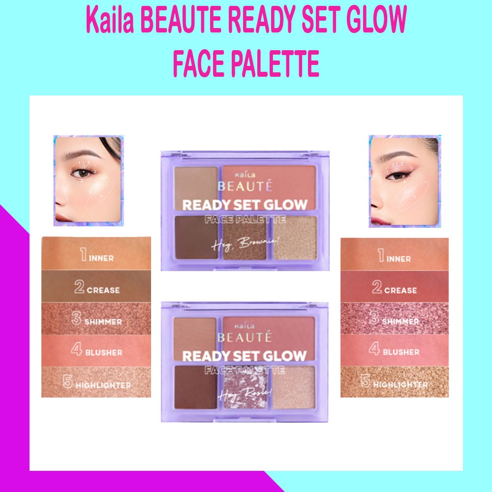 Jual Kaila Beaute 5in1 Ready Set Go Face Palette | Shopee Indonesia