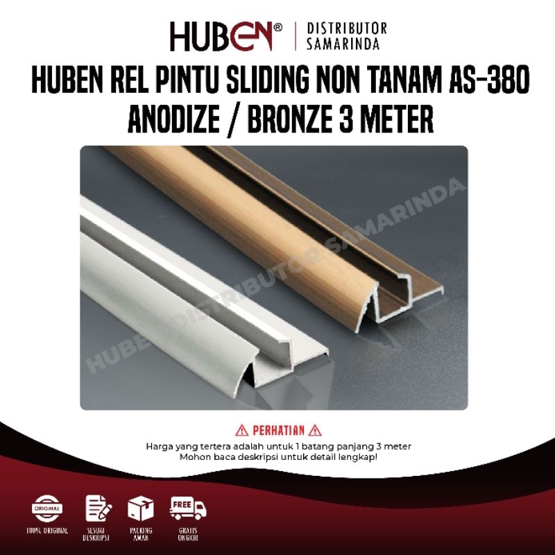 Jual Rel Lemari / Rel Timbul AS 380 Pintu Lemari Geser Sliding / Geser ...