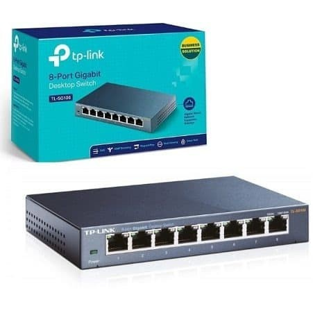 Jual Switch Hub 8 Port Tp-Link Tl-Sg108 Gigabit Desktop Steel Case Tp Link bandung | Shopee ...