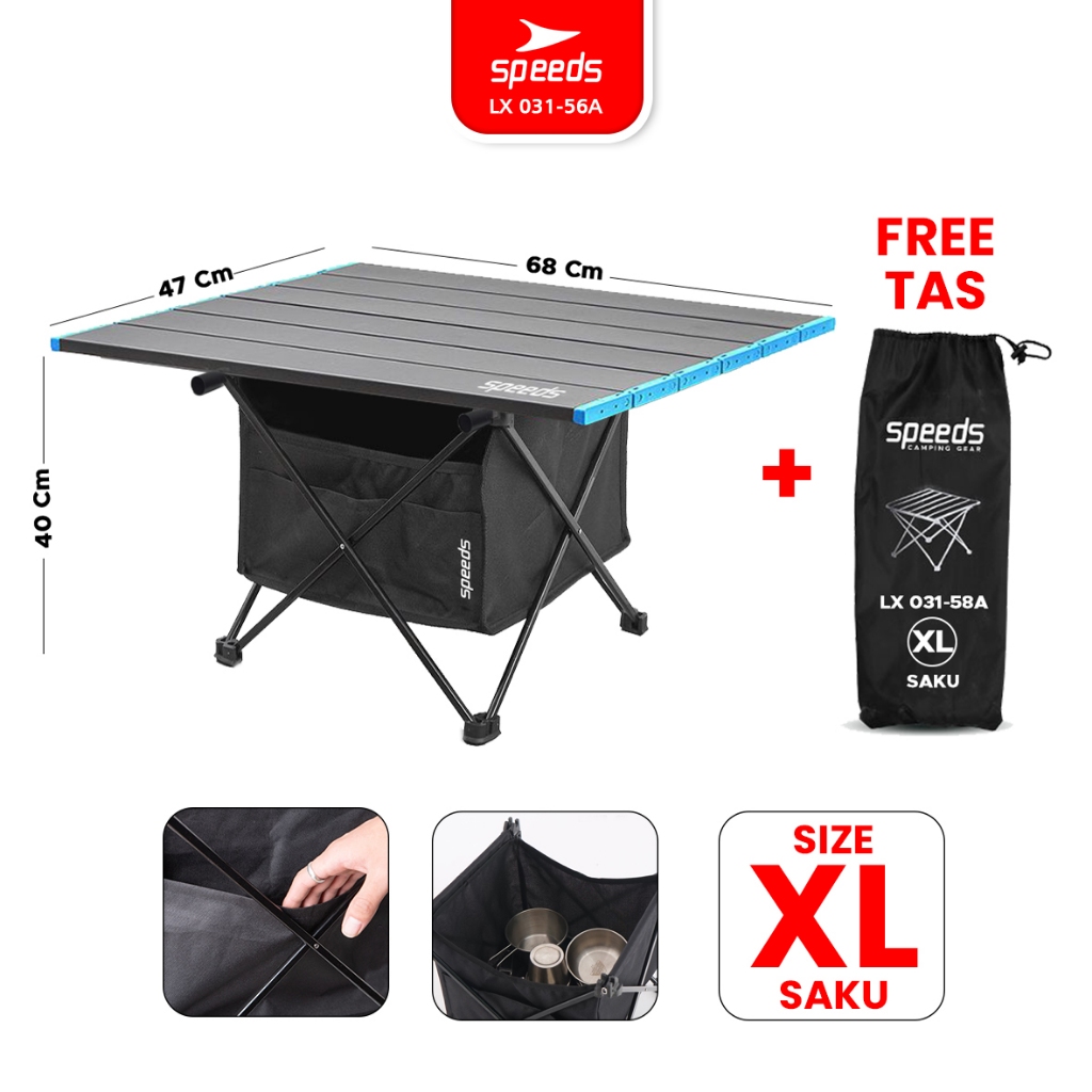 Jual SPEEDS Meja Lipat Camping Indoor Outdoor Portabel Folding Table ...