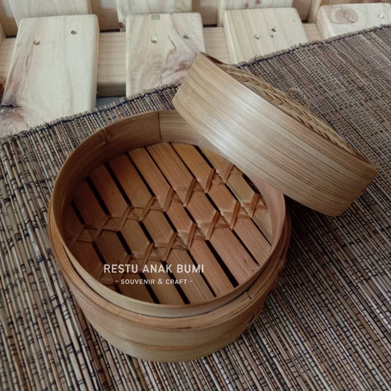 Jual (B027) Klakat Dimsum 18cm - Steamer - Kukusan - Wadah Bambu ...