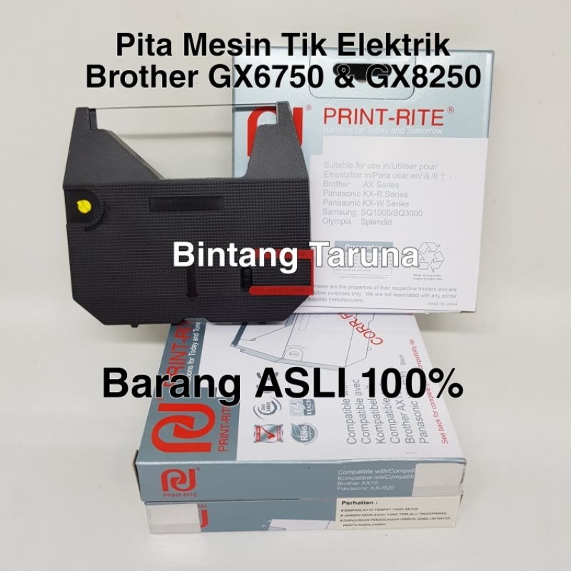 Jual Pita Mesin Tik Brother GX6750/8250 Pita Mesin Tik Elektrik Brother AX Series Print-Rite ...